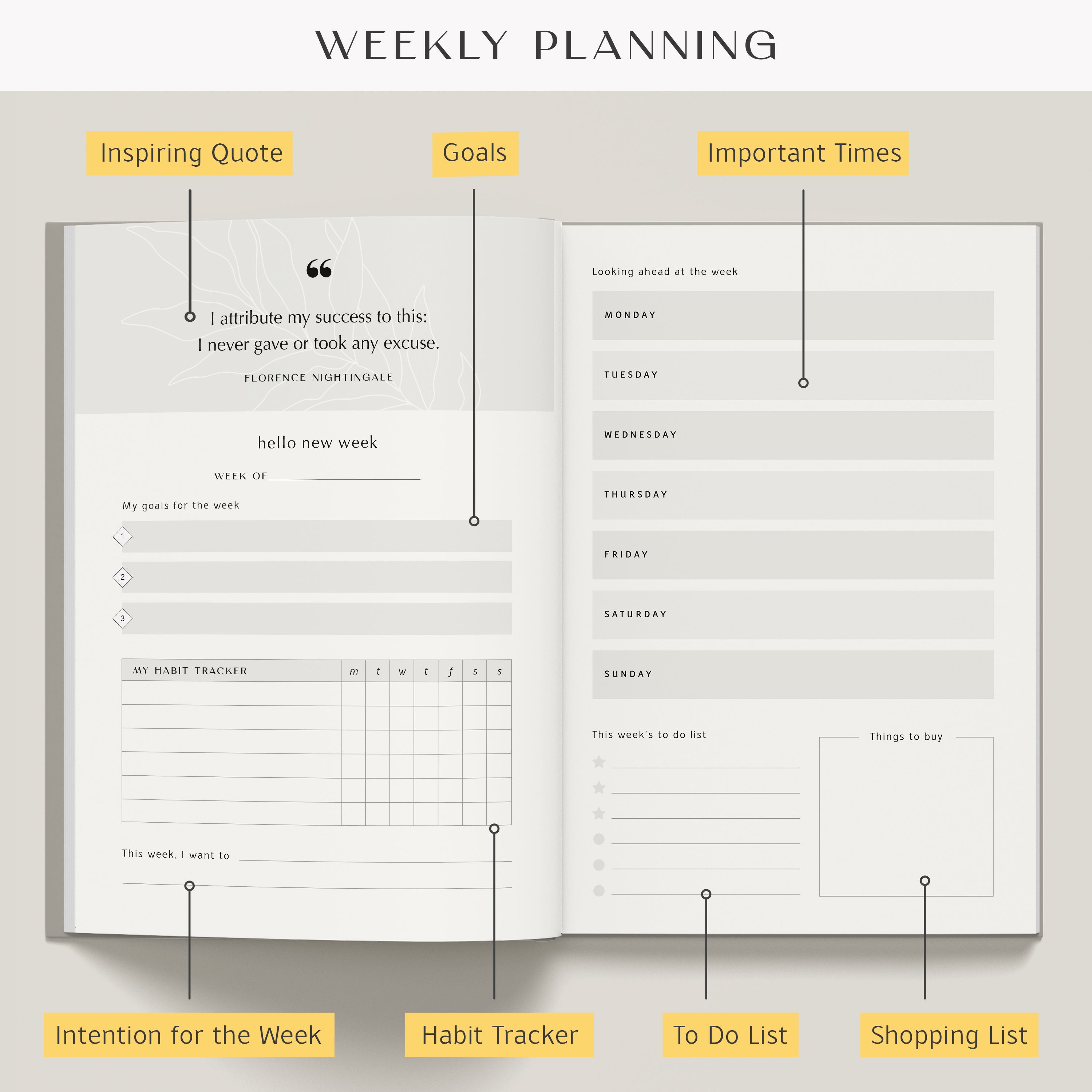 The Everyday Planner – Day & Week Planner – Betterday Studio